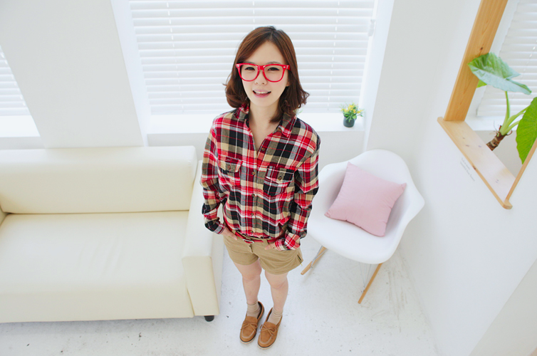 ฮานึล.} เสื้อลายสก็อต แนวอินดี้นิดนิด. | สุขภาพและความงาม | 2617090